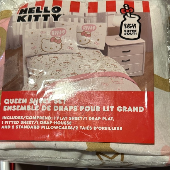 Hello Kitty | Bedding | Hello Kitty Super Soft Queen Sheet Set Pink ...